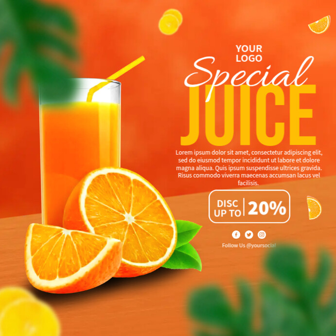 Copy of Special Juice Ads | PosterMyWall