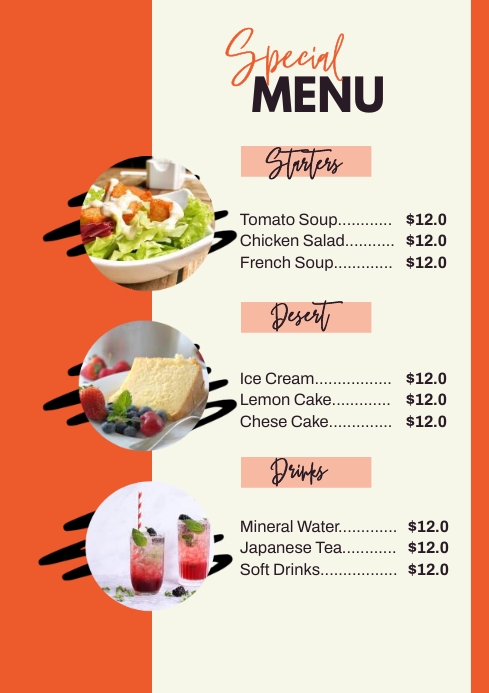 Special Menu A4 Template | PosterMyWall