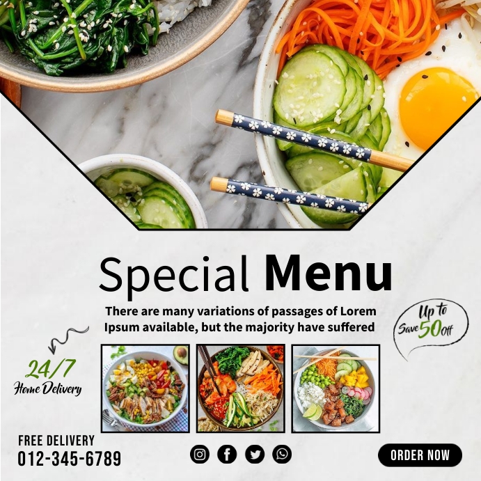 Special Menu Ads Template | PosterMyWall