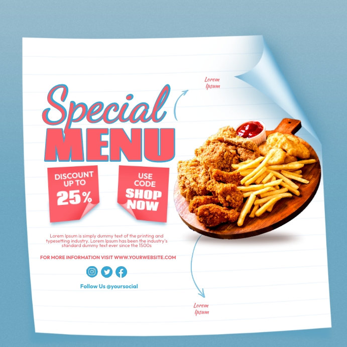 Copy of Special Menu Ads | PosterMyWall