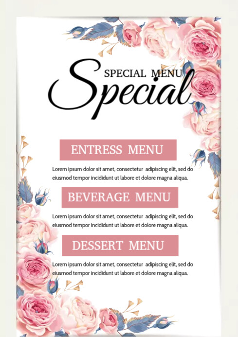 Special Menu Ads Template | PosterMyWall