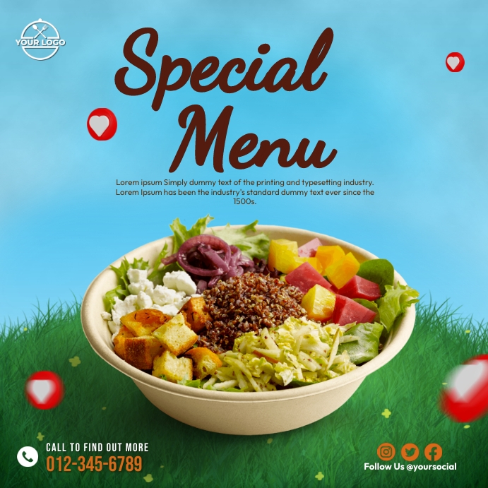 Special Menu Ads Template | PosterMyWall