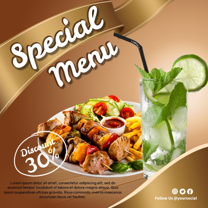 Plantilla de Special Menu Ads | PosterMyWall
