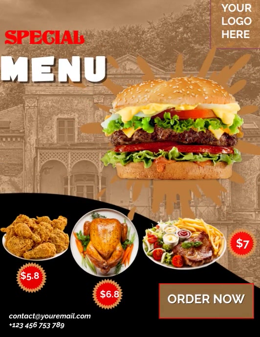 Copy of Special menu Burger discount template (2) | PosterMyWall