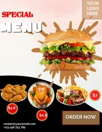 Special menu Burger discount template | PosterMyWall