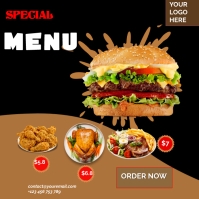 Special menu Burger discount template | PosterMyWall