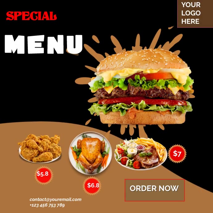 Copy of Special menu Burger discount template (5) | PosterMyWall