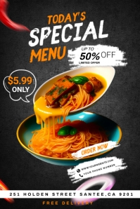 Special Menu Deals Video Ads Template | PosterMyWall