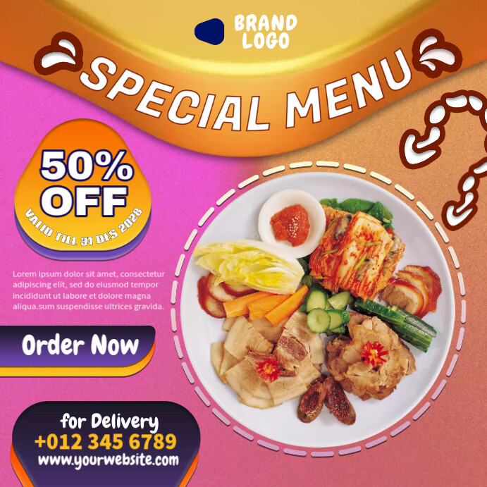 Special Menu Template | PosterMyWall