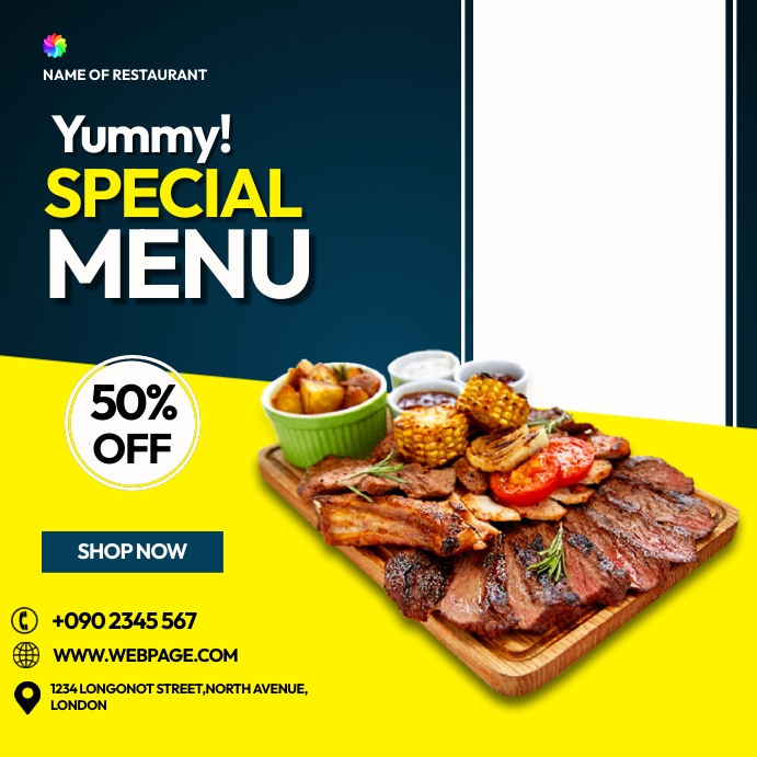 SPECIAL MENU FLYER Template | PosterMyWall