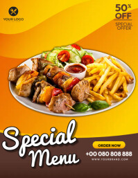 Super Delicious Menu Flyer Template | PosterMyWall