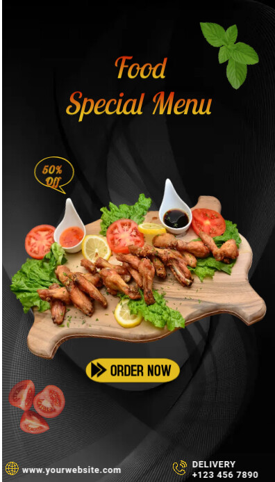 Special Menu Food Business Card Template | PosterMyWall