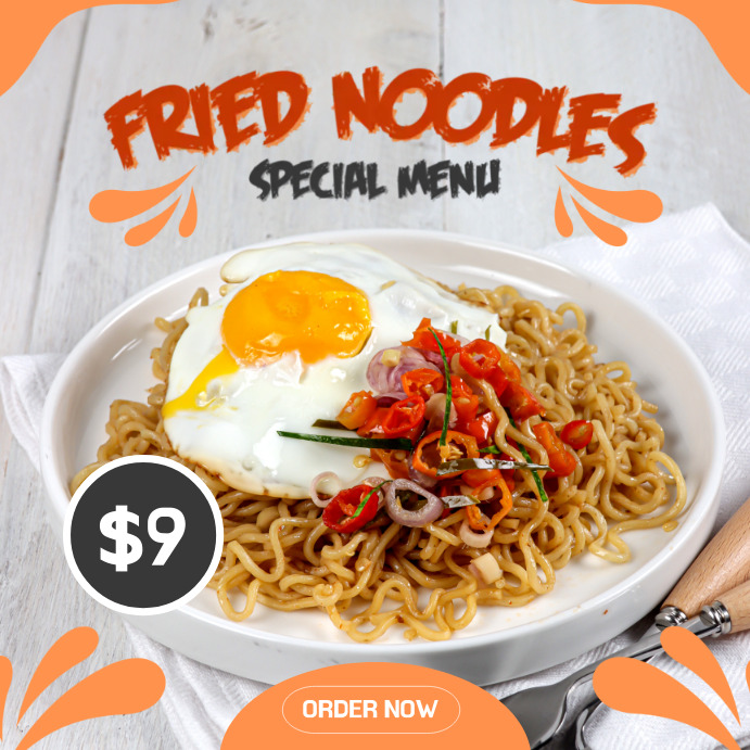 Special Menu Fried Noodles Template | PosterMyWall
