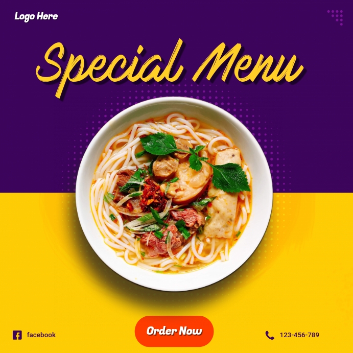 Copy of Special Menu Instagram Template | PosterMyWall