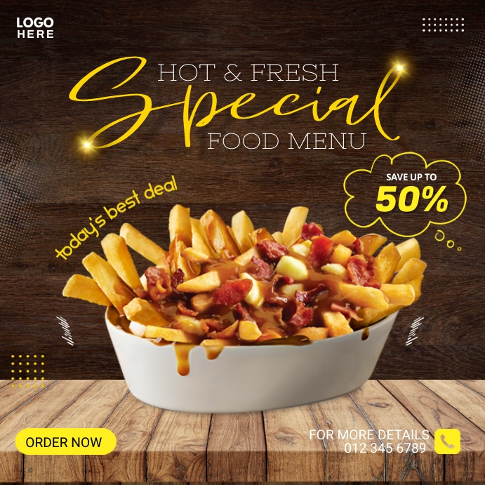 Special Menu Offer Template | PosterMyWall