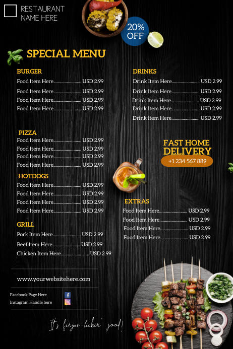 special menu poster Template | PosterMyWall
