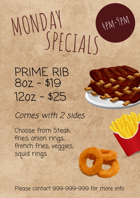 Special menu poster Template | PosterMyWall