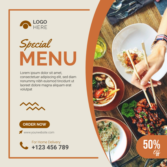 Copy of Special Menu Restaurant Social Media Post | PosterMyWall