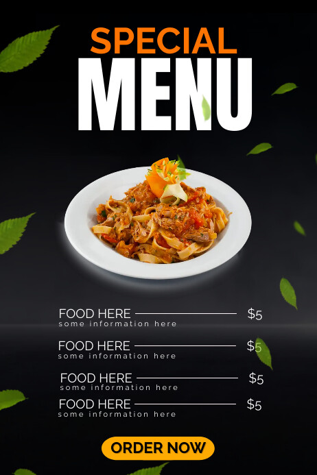SPECIAL MENU.A Template | PosterMyWall