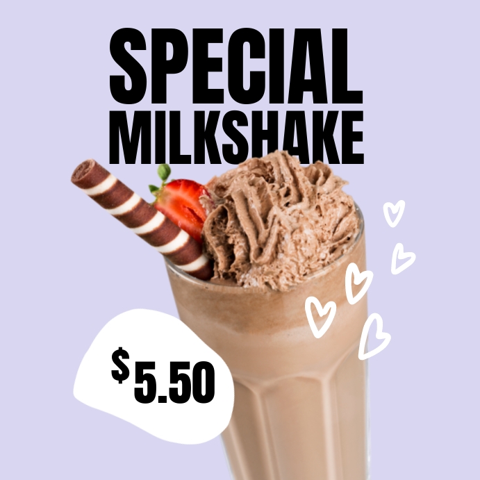 special milkshake template | PosterMyWall