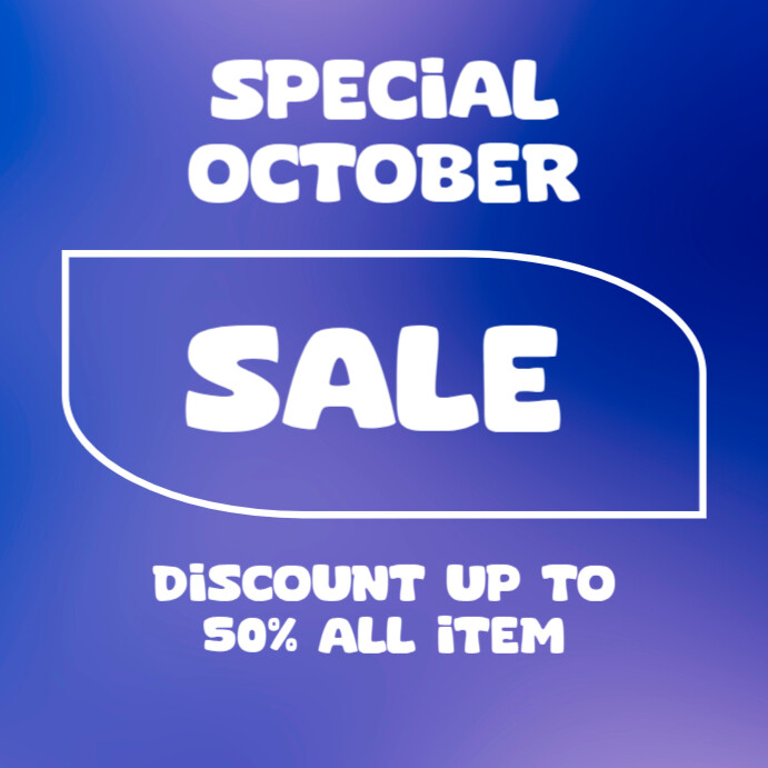 Special October Sale Template | PosterMyWall