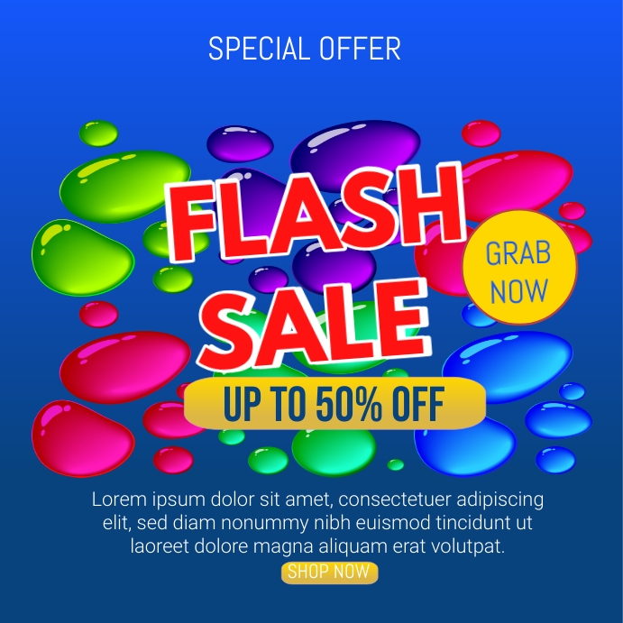 Special Offer Flash Sale Social Media Post Template | PosterMyWall