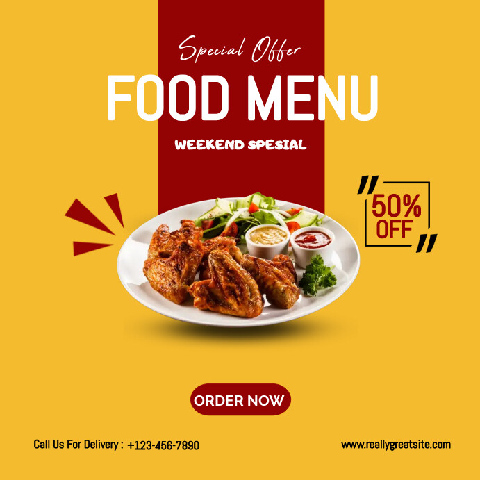 Special Offer Food Menu Instagram post Templat | PosterMyWall