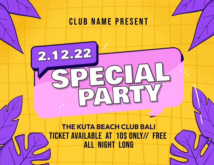 Special Party Ads Template | PosterMyWall