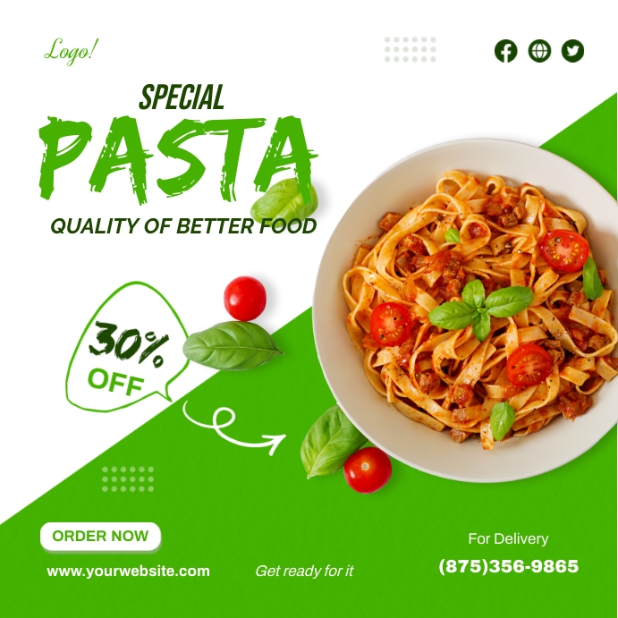Special Pasta Template | PosterMyWall