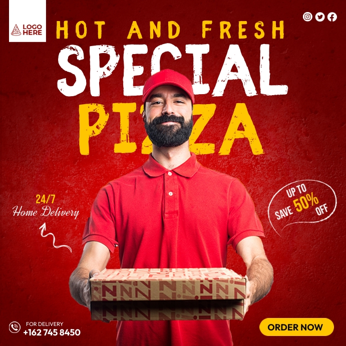 Special Pizza Offer Template | PosterMyWall