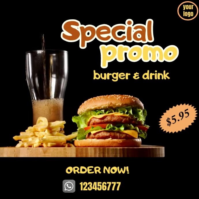 Plantilla de special promo burger end drink | PosterMyWall