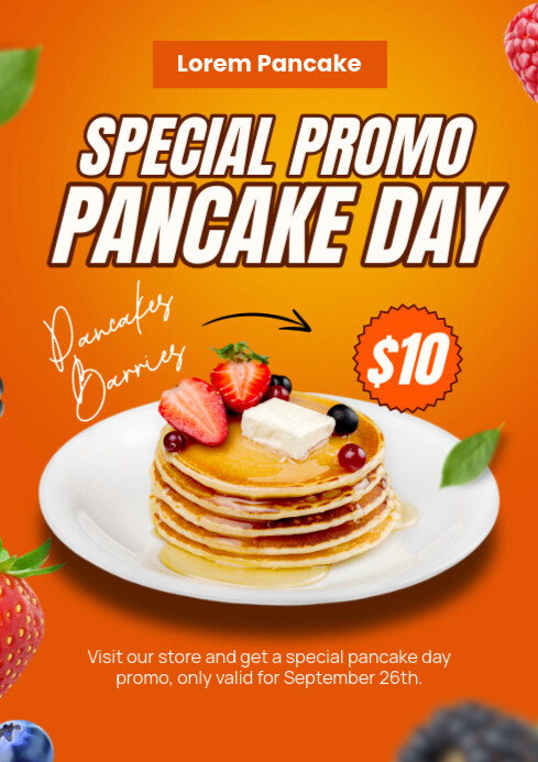 Special Promo Pancake Day Flyer Template | PosterMyWall