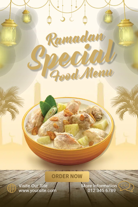 Special Ramadan Food Menu Template | PosterMyWall