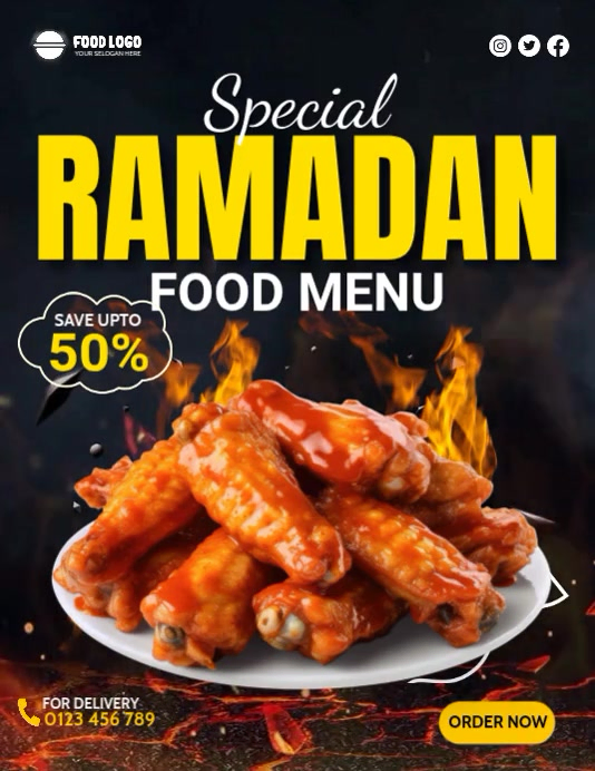 Special Ramadan Food Menu Template | PosterMyWall