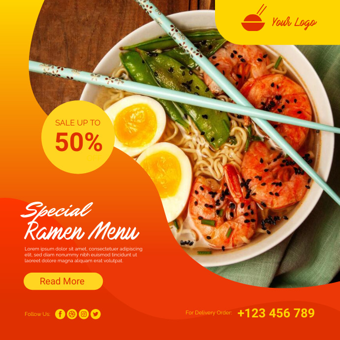 Special Ramen Menu Restaurant Template | PosterMyWall