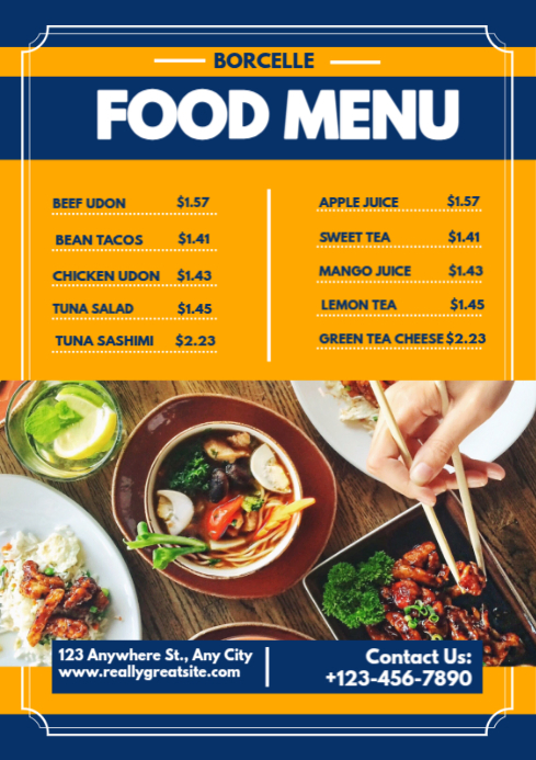 Special Restaurant Food Menu A4 Template | PosterMyWall