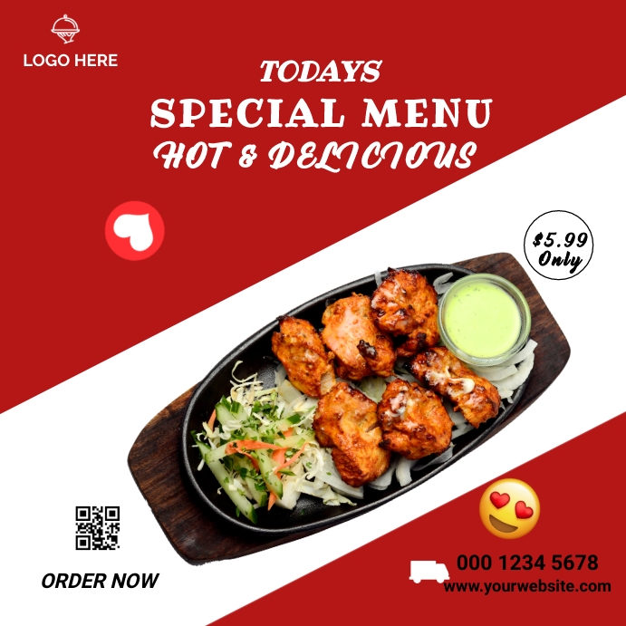 Special Restaurant Food Menu Promotion Flyer Template | PosterMyWall