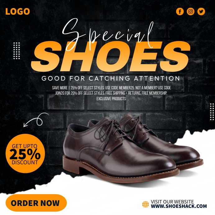 Special Shoes Template | PosterMyWall