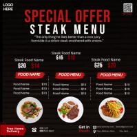Special Steak Menu Template | PosterMyWall