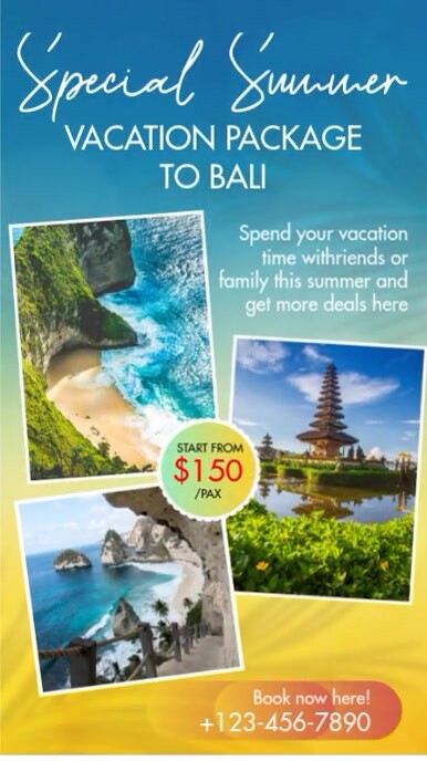 Copy of Special Summer Vacation Package | PosterMyWall