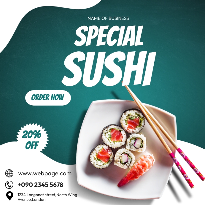 SPECIAL SUSHI FLYER Template | PosterMyWall