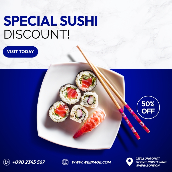 SPECIAL SUSHI FLYER Template | PosterMyWall