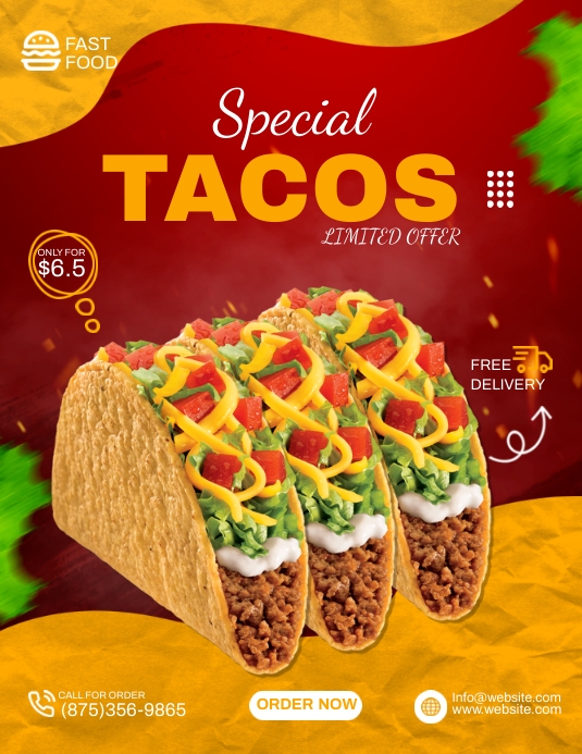 Special Tacos Offer Template | PosterMyWall