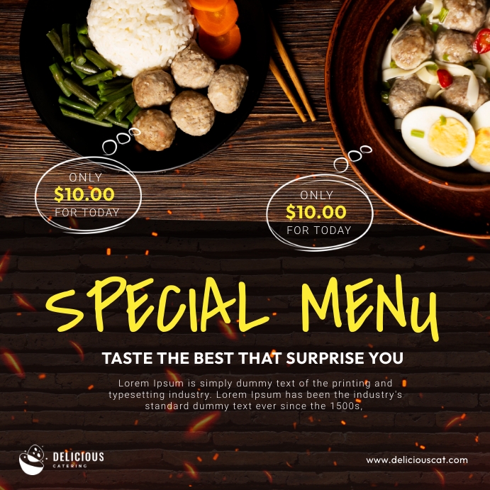 Copy of Special Taste Menu | PosterMyWall