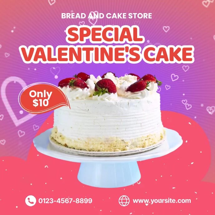 Special Valentines Cake Ads Template | PosterMyWall