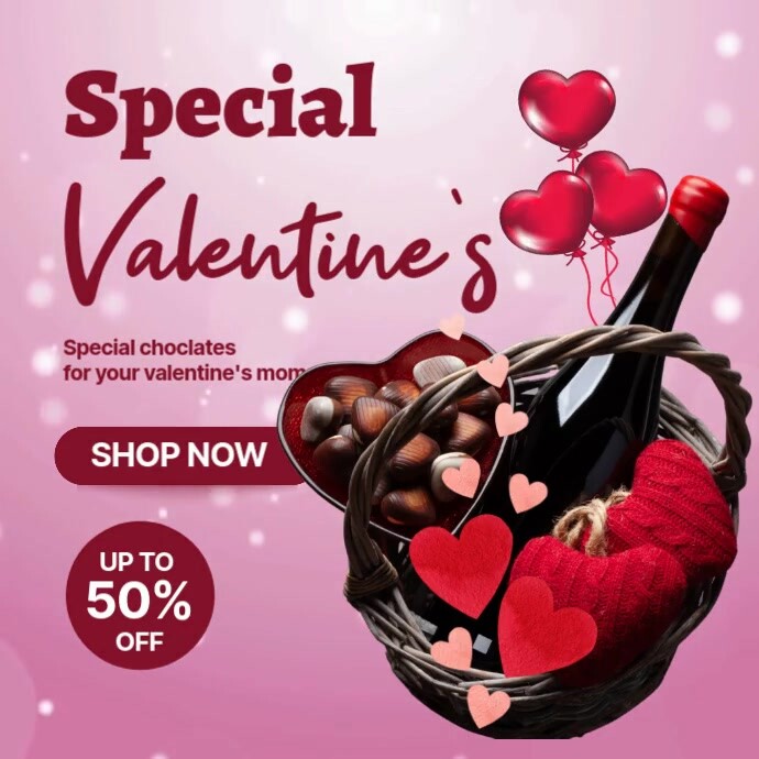 Special Valentines Chocolate Ads Template | PosterMyWall