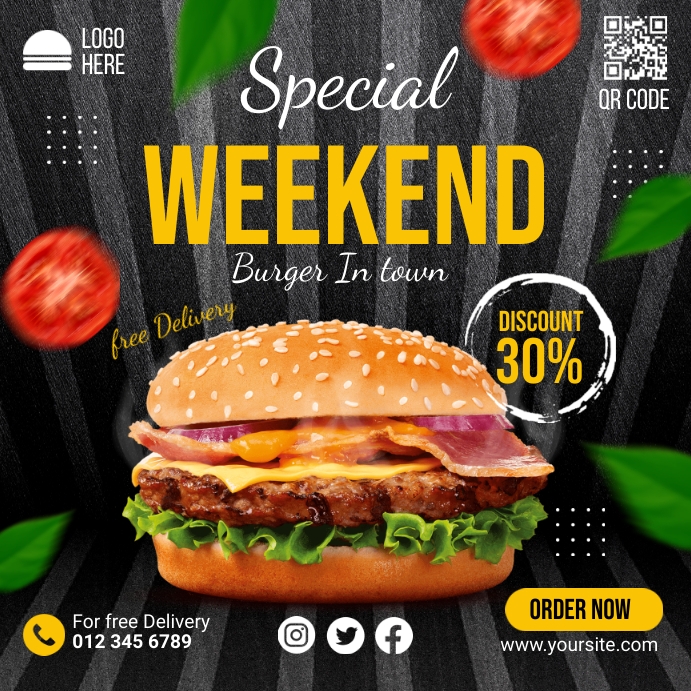 Special Weekend Burger Template | PosterMyWall