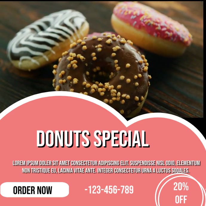 Specials Donuts Sale Video Template | PosterMyWall