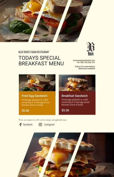Specials menu: specials list two item Template | PosterMyWall
