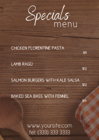 Minimal Holiday Daily Specials Menu Template | PosterMyWall